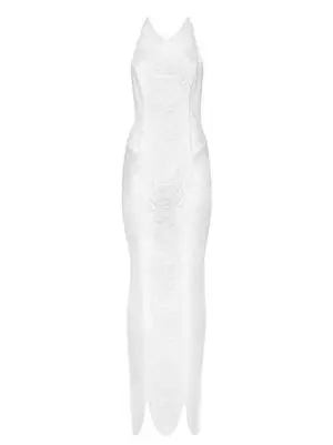 Philipp Plein Fringe-detailing Midi Dress - ""01 White""